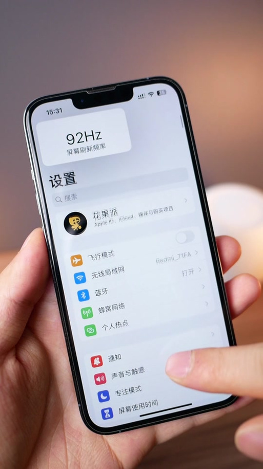 苹果手机帧数设置在哪里