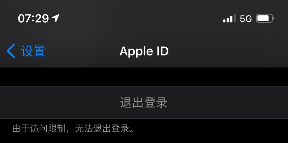 苹果id由于访问限制无法退出登录图标