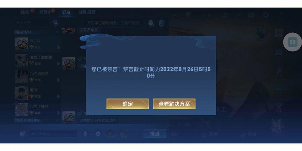 王者被系统禁言了怎么办截图