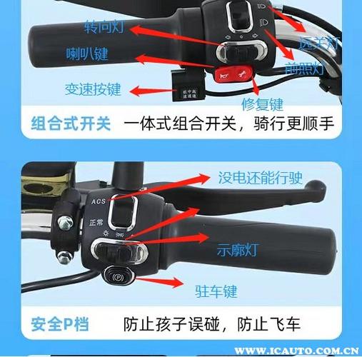 电动车各个功能键图解图标
