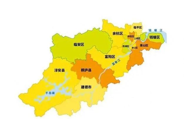 杭州市区地图 八区图标