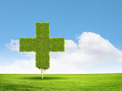 基督教绿色背景十字架图片图标