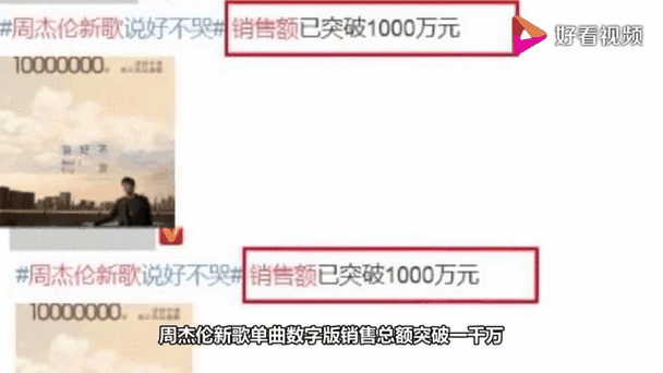 周杰伦说好不哭销量截图