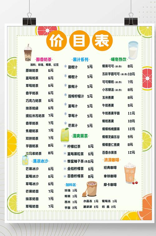 奶茶菜单图标