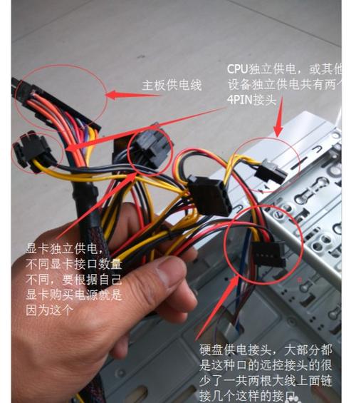 台式电脑电源线路连接图解截图