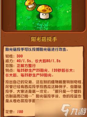 阳光菇的属性图标