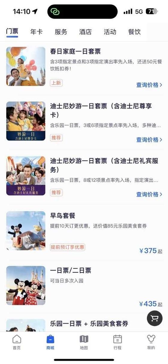 迪士尼乐园门票包含哪些项目图标