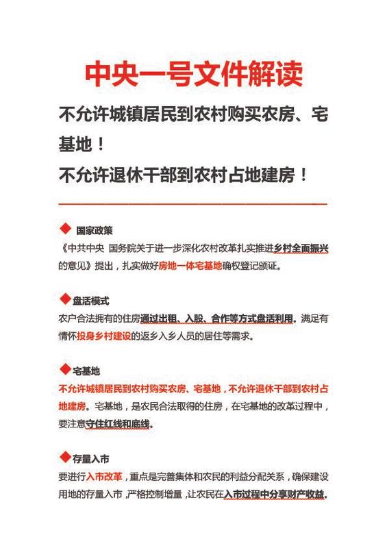关于农村宅基地的最新政策图标