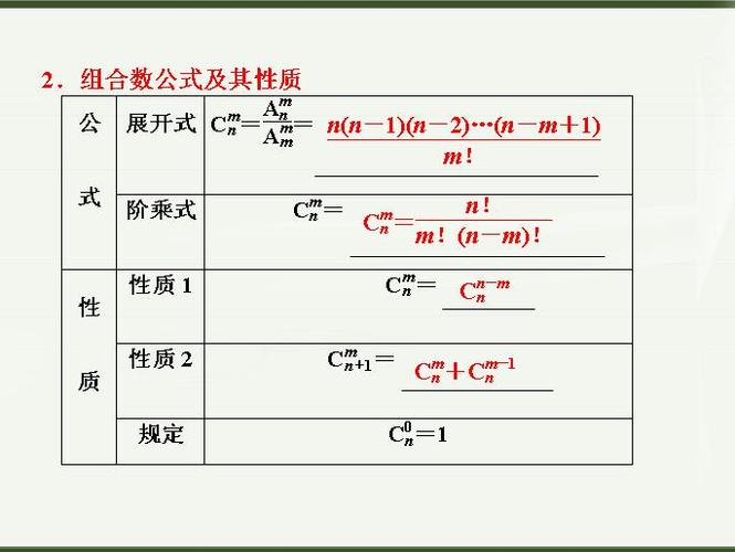 组合的基本公式