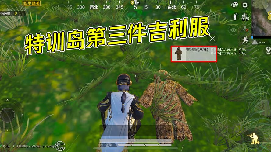 和平精英中的特训岛吉利服在哪截图
