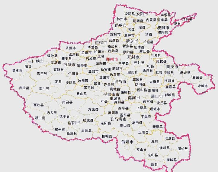 河南省交通地图精确到县图标