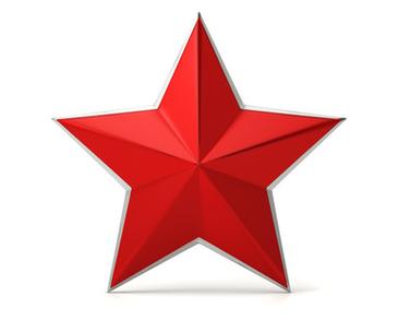 红色五角星符号图标