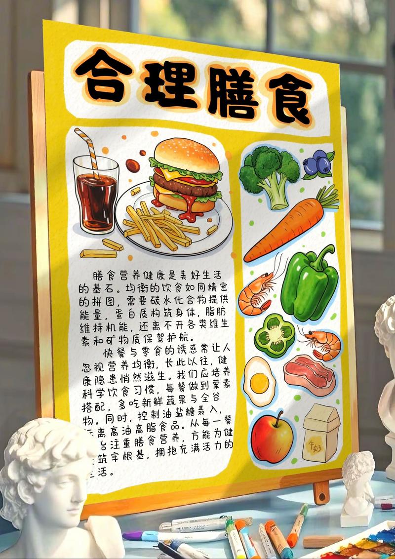 健康饮食宣传海报图标