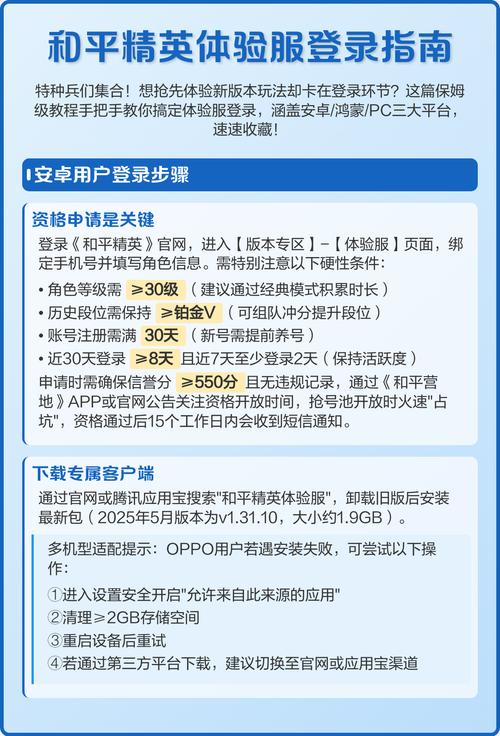 体验服账号申请入口截图