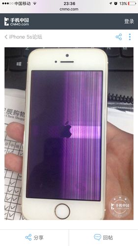 手机屏幕发黑发紫截图
