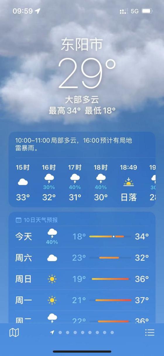 苹果手机天气预报图标