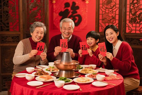 团团圆圆数字红包图标