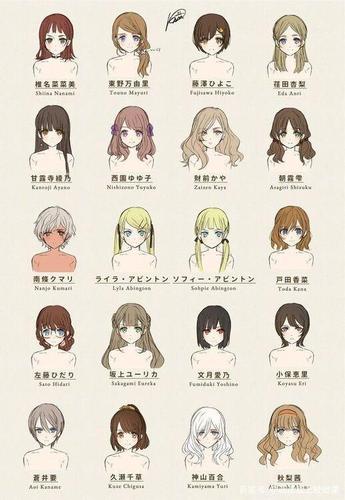 二次元少女头发图标
