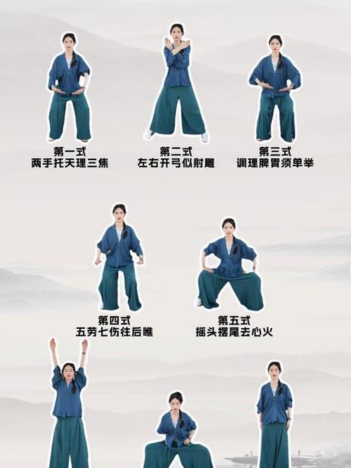 八段锦分解步骤讲解图标