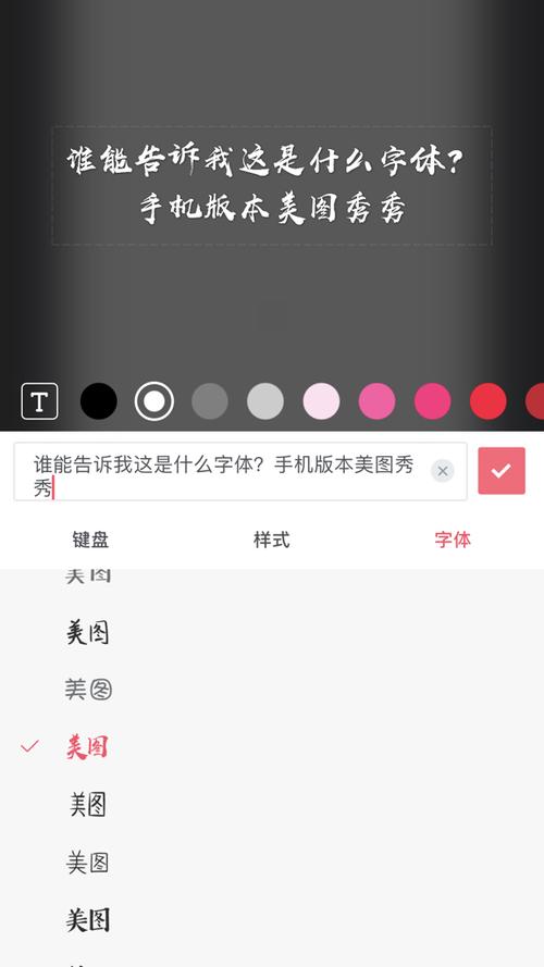 手机美图秀秀字体大全图标