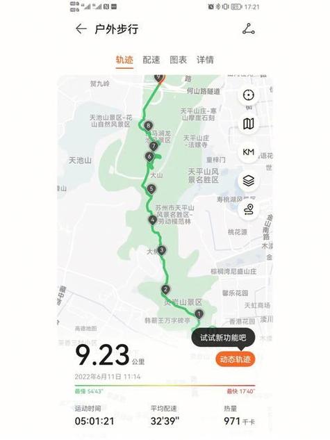 徒步路线轨迹图app截图