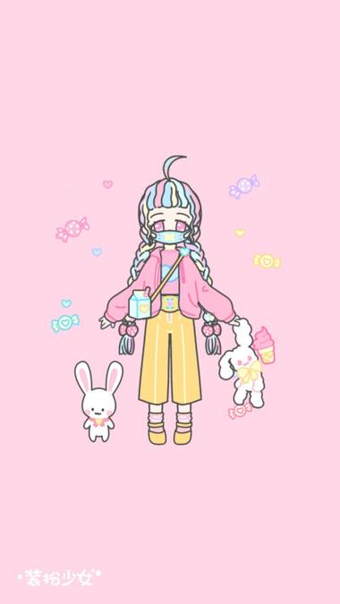 动漫少女装扮图标