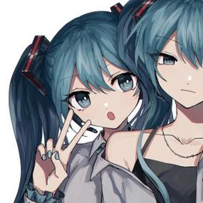 初音未来闺蜜头像2人图标