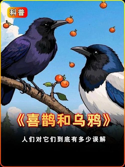 乌鸦喜鹊图片对比图标