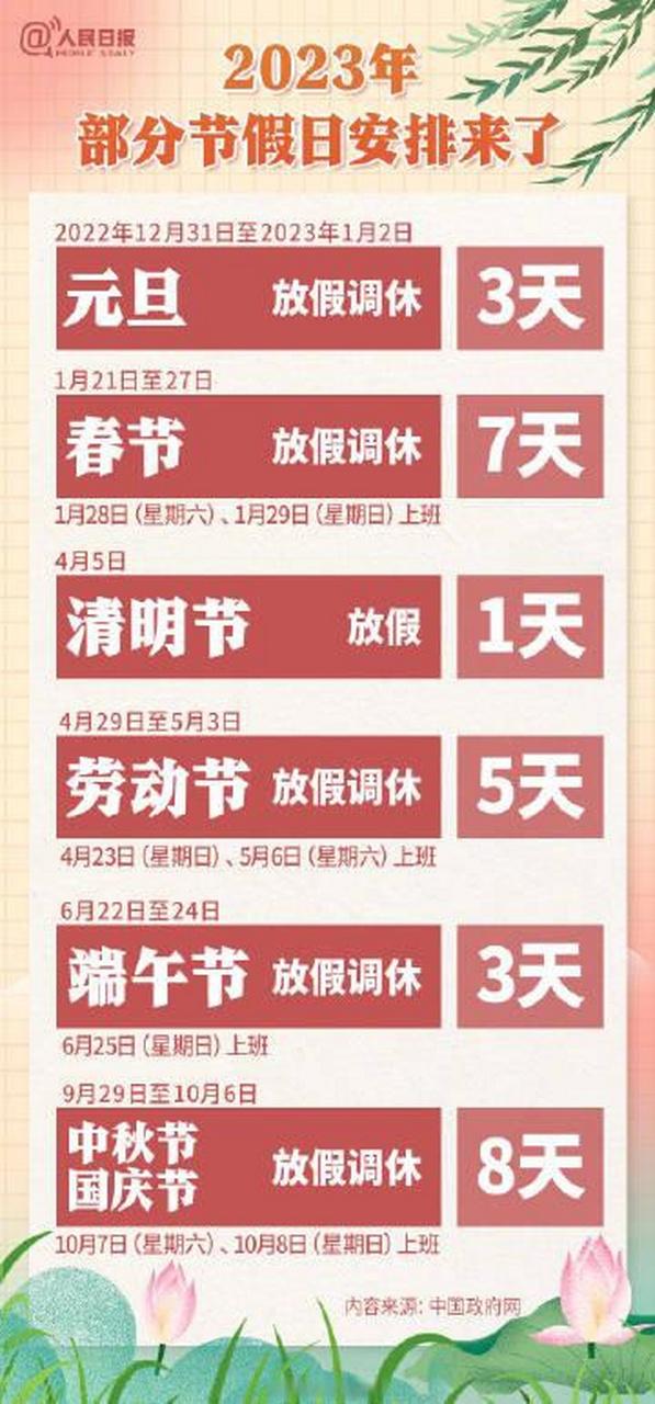 放假安排截图