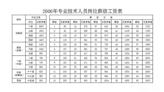 《2026薪级工资表》专技图标