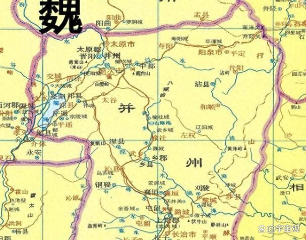 三国时期并州地图图标