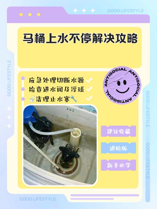 马桶冲水不停怎么处理图标