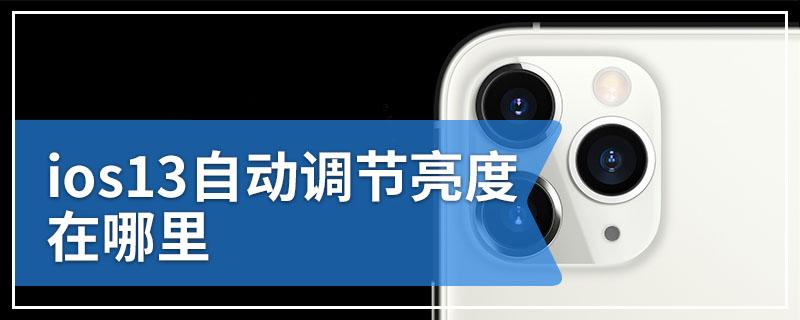 ios13自动调节亮度在哪里截图
