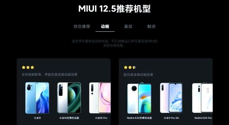 miui12.5支持哪些机型图标