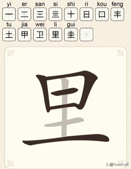 里字中找出14个常用字图标