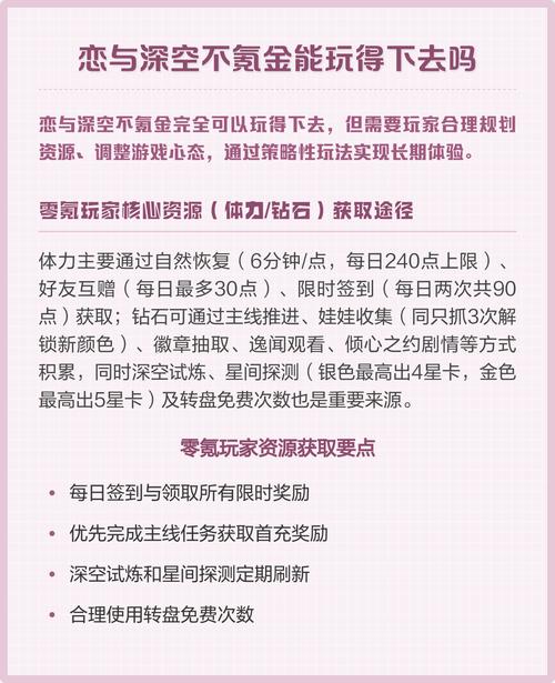 恋与深空不氪金能玩得下去吗