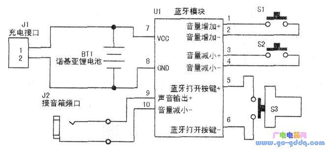 自制蓝牙音箱电路图图标
