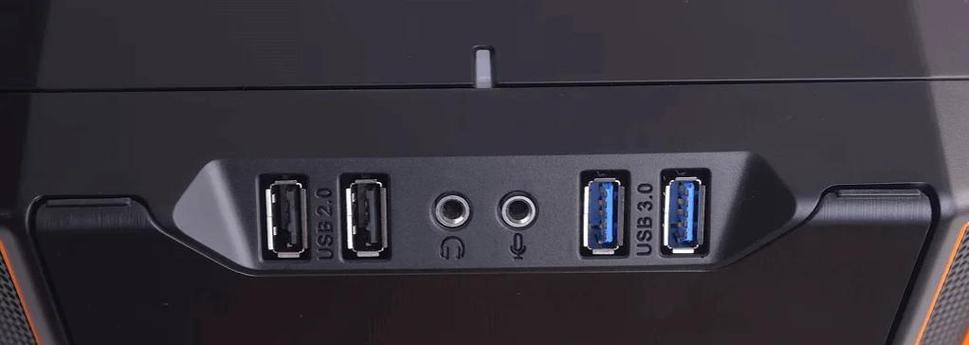 电脑usb接口蓝色和黑色截图