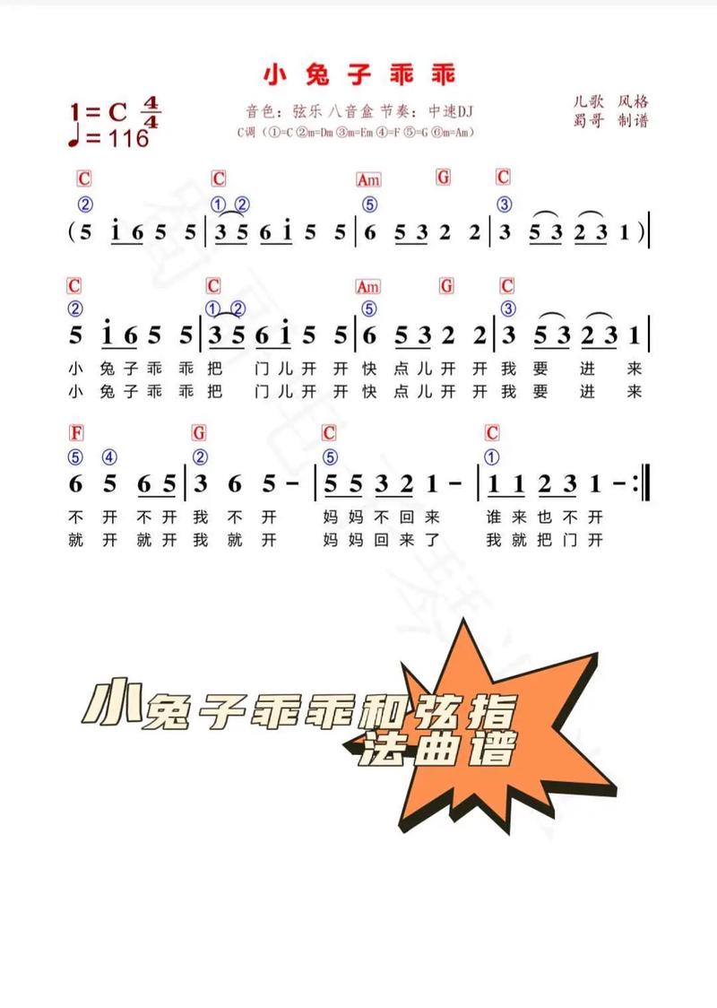 《小兔子乖乖》简谱图标