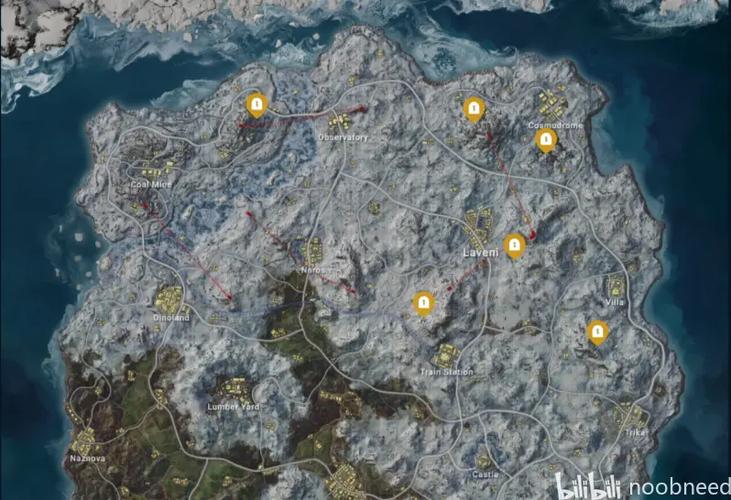 PUBG绝地求生维寒迪雪地图介绍图标