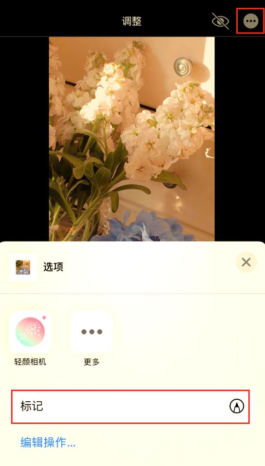 iphone照片编辑标记图标