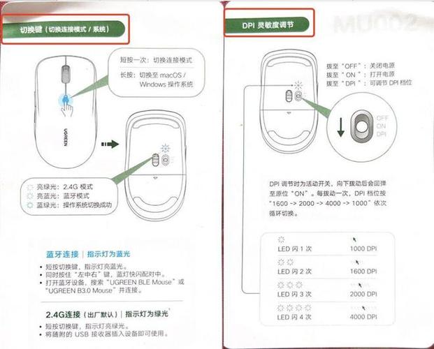 绿联蓝牙鼠标说明书截图