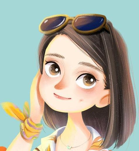 酒窝女孩漫画图片图标