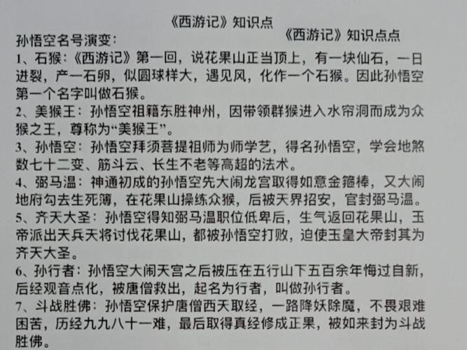 孙悟空所有名号的变化截图