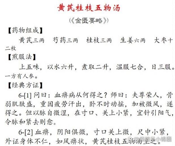 黄芪桂枝五物配方图标