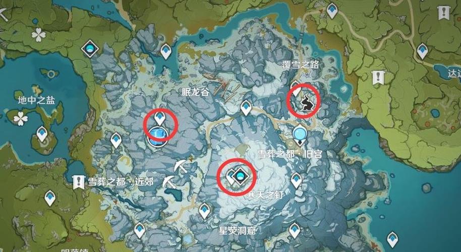 原神任务前往雪山山顶图标