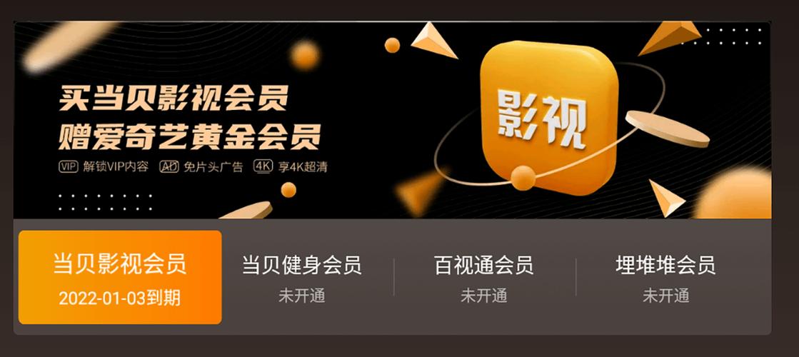 当贝影视会员包含VIP图标