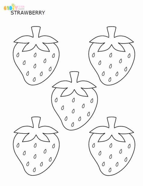 草莓涂涂数字填色图标