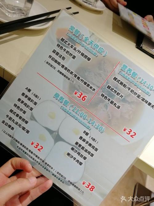 怎么看越南菜单价格图标