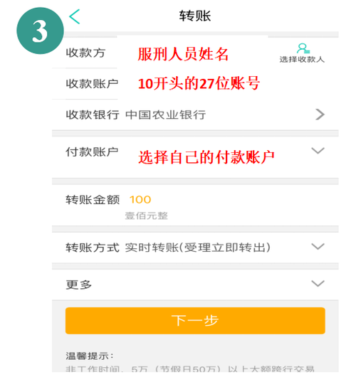 中国农业银行转账限额标准图标